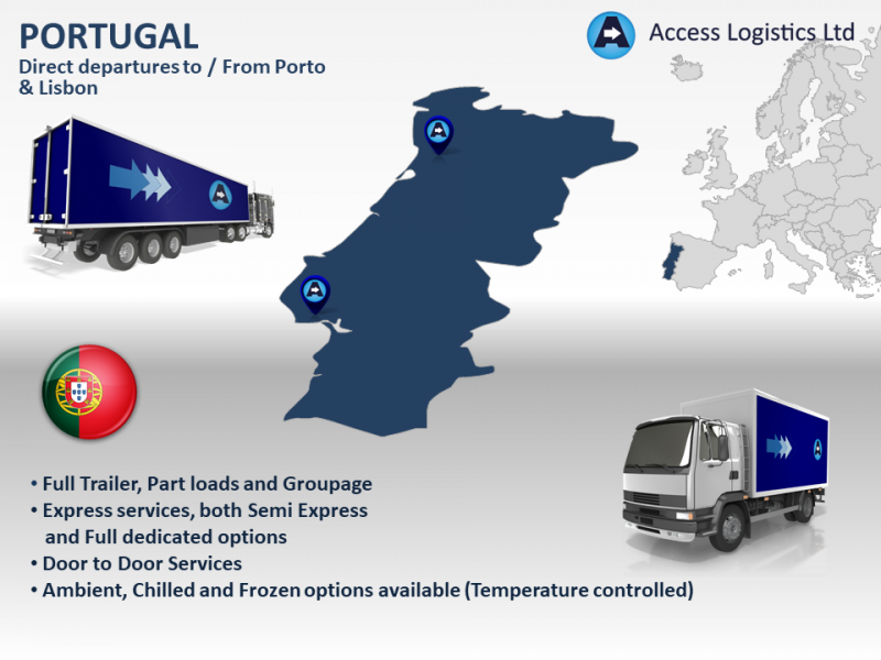 Road Freight to and from Portugal / Access Logistics Ltd